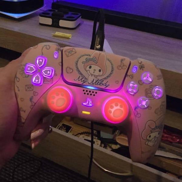 Zelda TOTK - RGB Led - Glow in the Dark - Custom Pro Controller for the ...