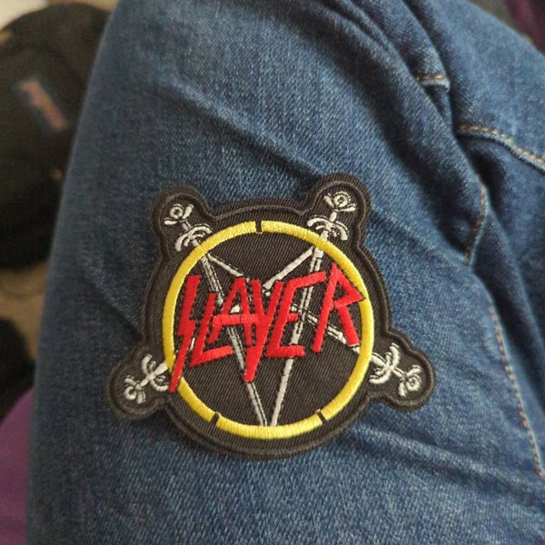 SLAYER Iron-on Pentagram Patch Rock Band Metal Pantera Sepultura ...