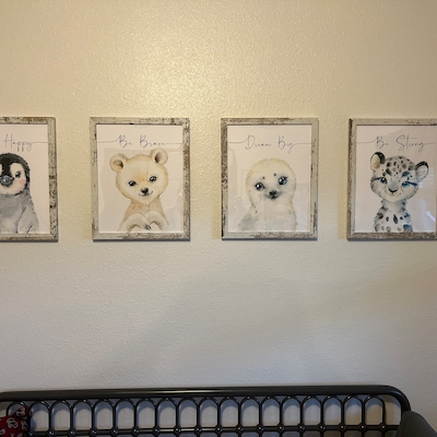 Arctic Animal, Nursery Room Prints, Set of 6, Nursery Wall Art, Kids ...
