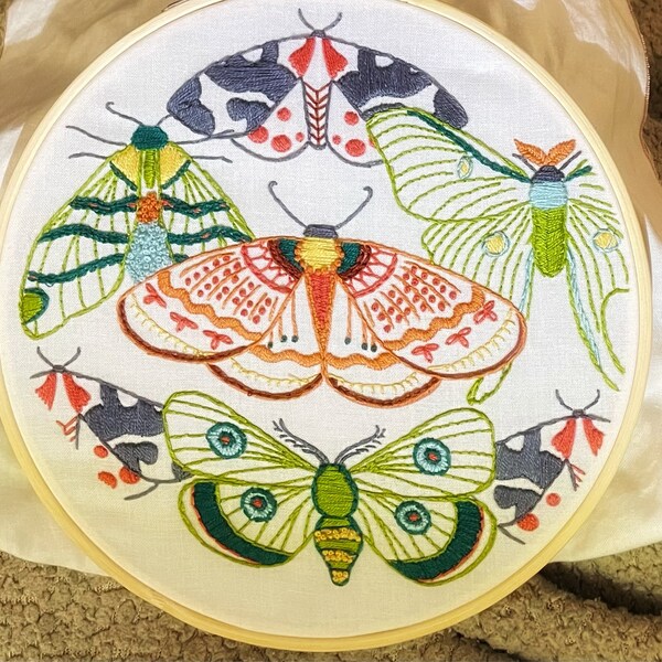 Stick & Stitch Embroidery Pattern, Spring Motifs, Folk Art, Stitched ...