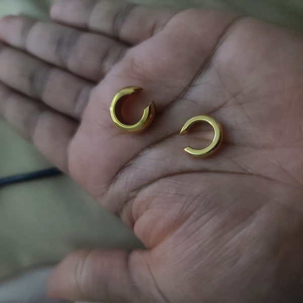 18K Gold Plated Titanium Multi-layered Ear Cuffs, To-go Jewelry, No ...