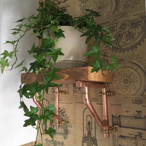 Copper Pipe Rail (with Cast Iron Brackets) - Etsy