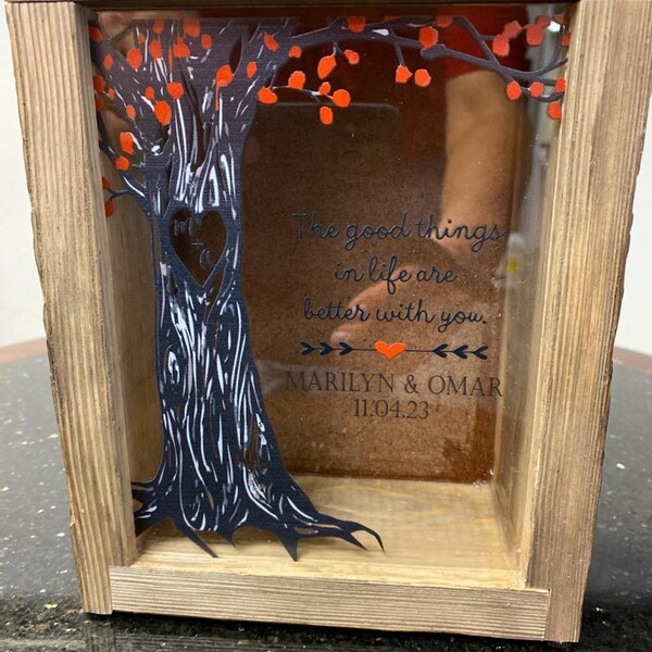 Rustic Unity Sand Ceremony Set Shadow Box, Unity Candle Alternative for ...