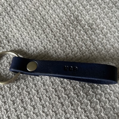 Custom Color Leather Keychain, Personalized Leather Keychain ...