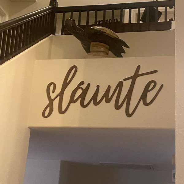 Slainte Sign/ Irish Toast/ Gaelic Pub Sign/ Cheers in Irish or Scottish ...