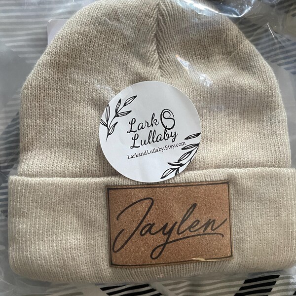Personalize Baby Beanie With Name Custom Newborn Hat Kids Youth Child ...