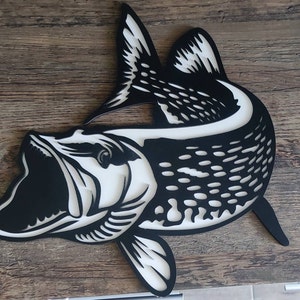 Alligator Gar Fish Silhouette, Gar Fish Svg Vector, Cricut, CNC, Laser ...