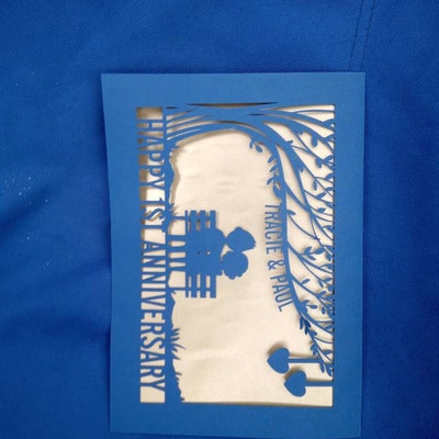 Anniversary Card Personalised Papercut Card, Wedding Anniversary ...