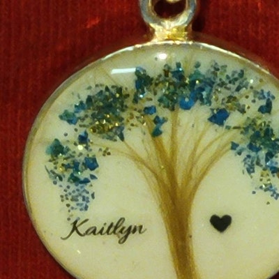 Hair Keepsake Jewelry tree of Life Disc Necklace, Pendant With Baby ...