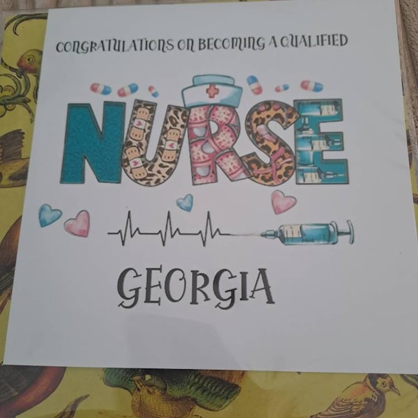 NURSE Congratulations Card-new Job-you Passed-qualification-nursing ...
