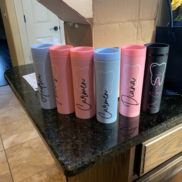 Personalized Dentist Tooth Tumbler Cup, Dental Hygiene Gifts, Dental ...