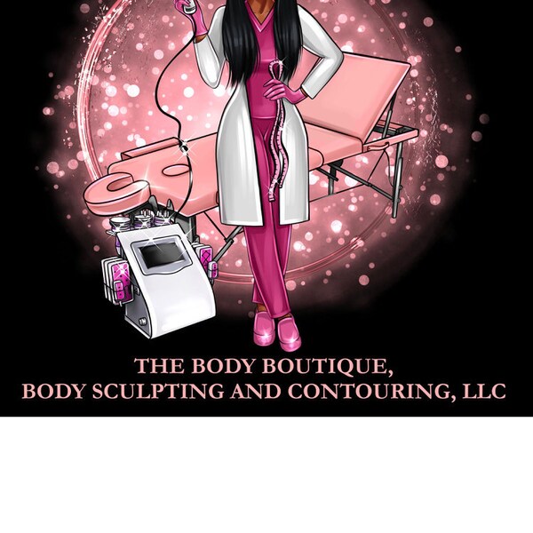 Body Sculpting Logo Design Digital Portrait Cartoon From Photo Portrait ...