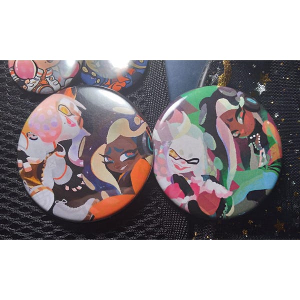 Splatoon Pin Buttons 2.25" - Etsy