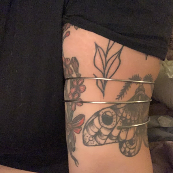 Serpent Arm Torc - Silver Snake Armlet Upper Arm Cuff Armlet - Hammered ...