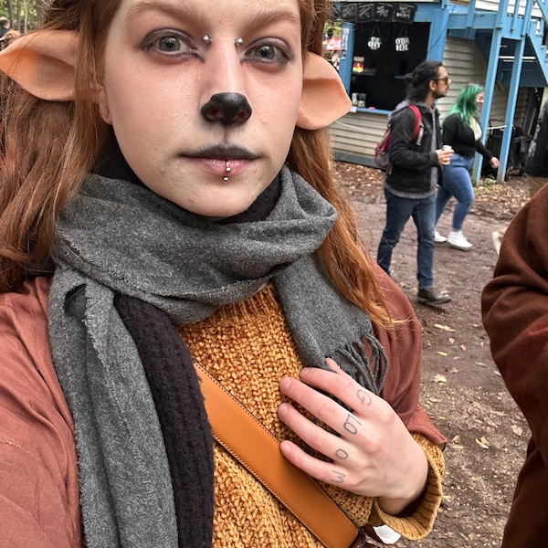 Satyr Faun Gelfling Fairy Elf Cosplay LARP Halloween Latex Pointed Ears ...