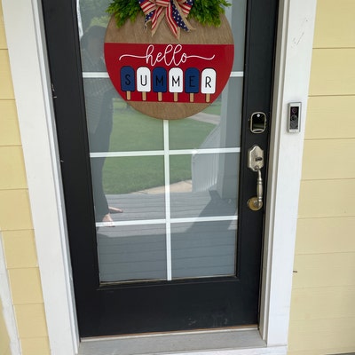 Summer Front Door Decor Hello Summer Wreath Summer Wreath Popsicles ...