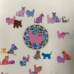 Vintage Sandylion Pearly Animals Maxi Sticker Sheet 80's | Etsy