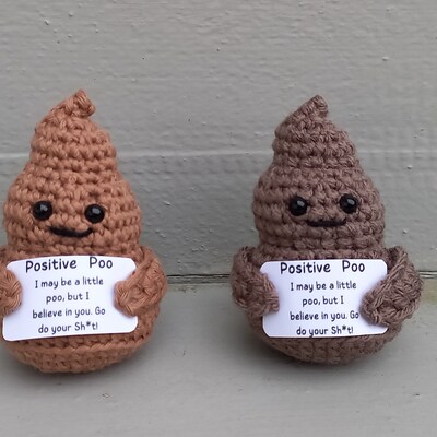 Crochet Poo Pattern With Poo Quote, US English Terms, Handmade Funny ...