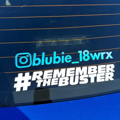 Remember the Buster Decal Sticker rememberthebuster - Etsy