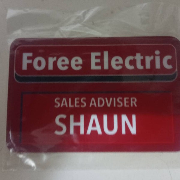 FOREE ELECTRIC Shaun of the Dead - Staff Name Badge - Novelty / Fancy ...