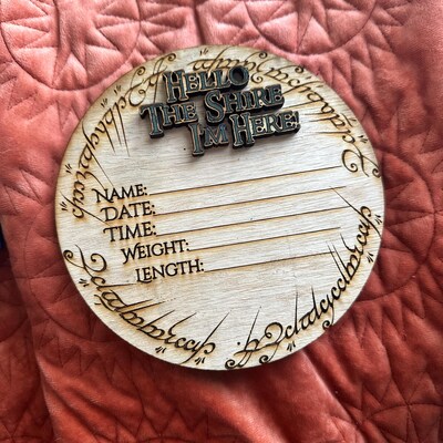 Inspired by Hobbit Lord of the Rings Baby Milestone Rounds baby Shower ...