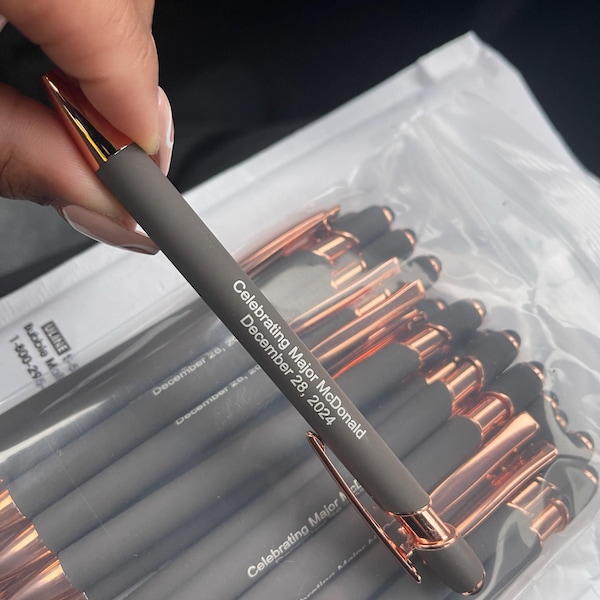 Custom Wedding Rose Gold Pens, Personalized Business Pens, Bulk Custom ...