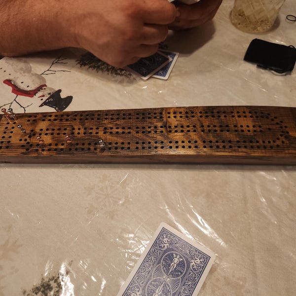 2 Track Cribbage Board-cribbage-wood Cribbage Board-cribbage Boards ...