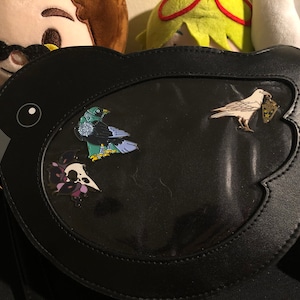 Crow Ita Bag Black Crossbody Purse | Etsy