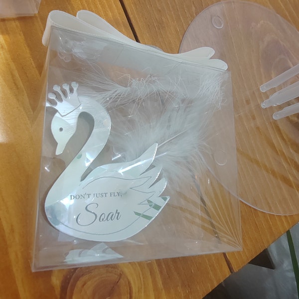 Personalized Gold Swan Magnet Gift, Baby Shower Favor for Guest in Box ...