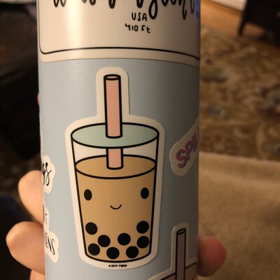 Boba Milk Tea Sticker Cute Vinyl Sticker Cute Food Sticker - Etsy