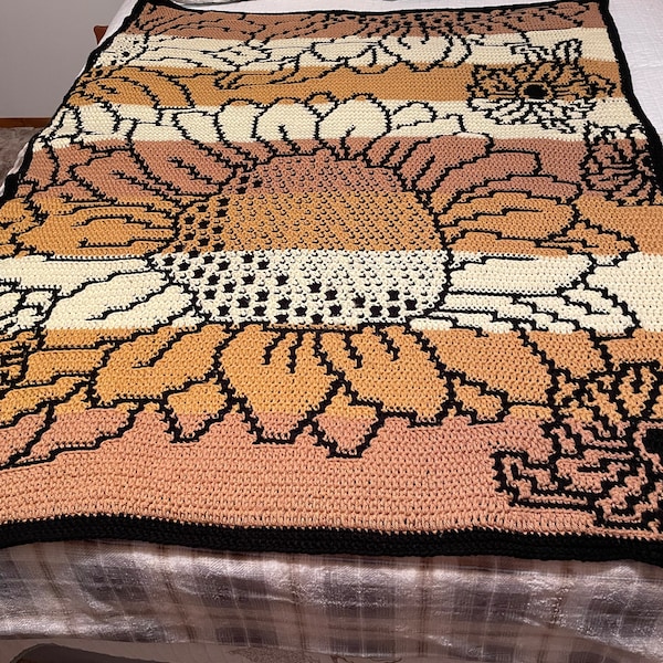 Falling for Flowers Overlay Mosaic Crochet Pattern - Etsy