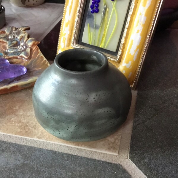 Light Blue Pottery Jar With Lid - Etsy