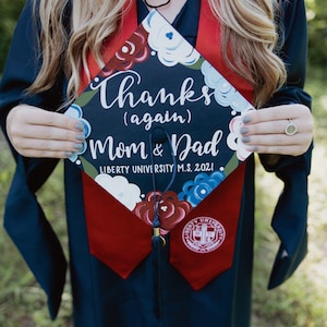 Digitally Made Custom Graduation Cap Topper. Thanks Mom and | Etsy