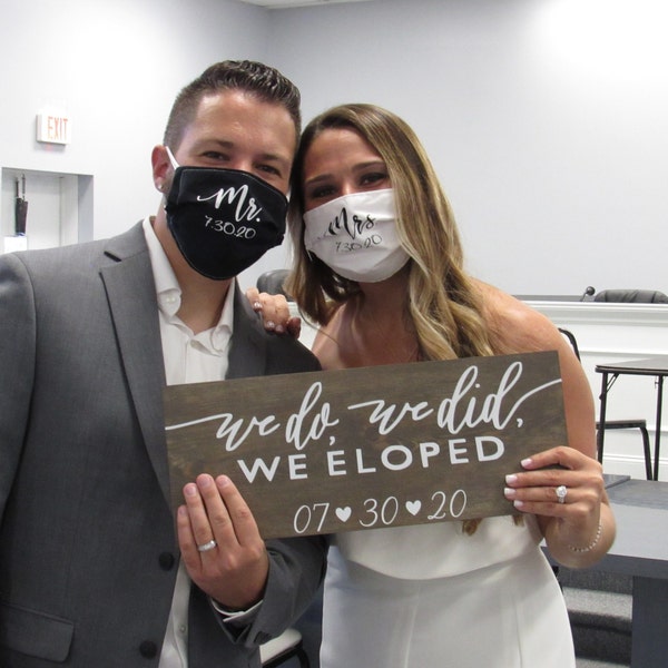 We Eloped Wooden Sign | Custom Eloped Sign | We Eloped Sign | We Eloped ...