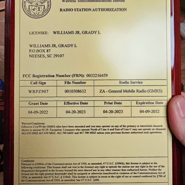 Amateur Radio License Plaque - Gold & Black on Mahogany - FCC Ham ...