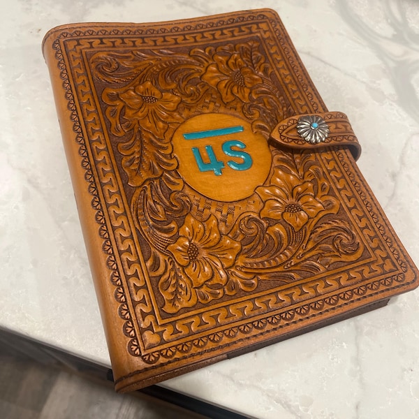 Hand Tooled Leather Day Planner - Etsy