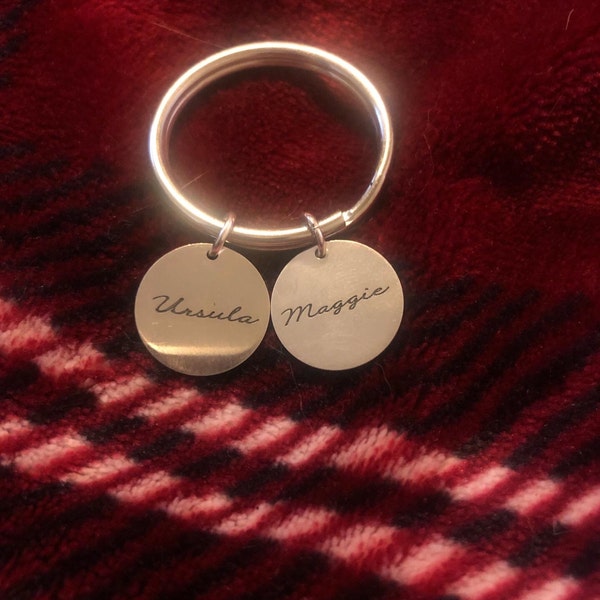 Personalized Sterling Silver Keychain, Kids Name Keychain, Date Key ...