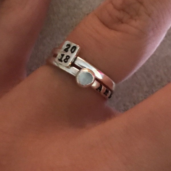 Personalized Class Ring, High Shool Ring, Class Year Ring, Graduation ...