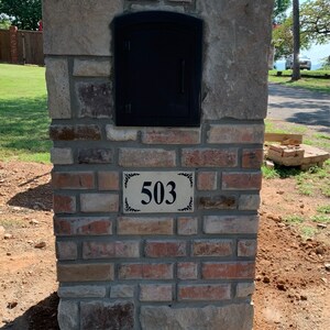 River Oaks/freestanding/stone Address Block/two Sided/house - Etsy