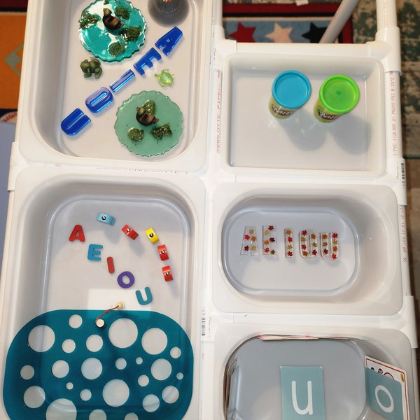 Acrylic Ball Pit Sort Large Trofast Bin of Flisat Table for Montessori ...