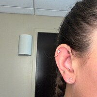 Titanium ASTM F136 Triple Stacked Septum Daith Piercing - Etsy Canada