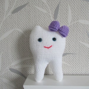 PDF Knitting Pattern Tooth Fairy Pouch Pillow Back Pocket Childs Easy ...