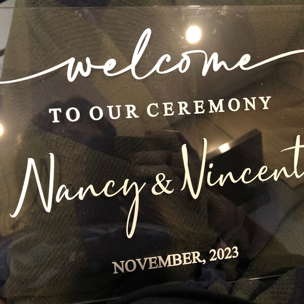 Wedding Welcome Decal Sticker-personalized Couples Names and Dates ...