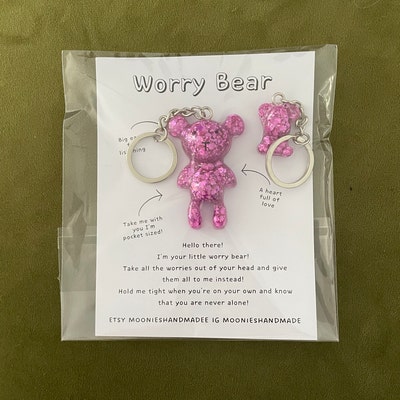 Worry Bear, Anxiety Relief Gift, Pocket Hug, Stress Relief Gift for Her ...