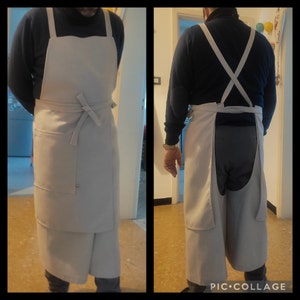 Pottery Apron With Pants/sewing Pattern/ Potter's Split Leg /cross Back ...