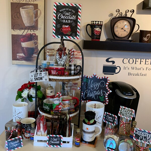 Hot Chocolate Bar Printable Kit, Hot Chocolate Party, Hot Chocolate Bar ...