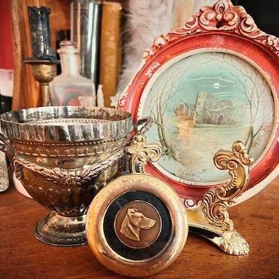 Beautiful Antique Bloch Pointe Ballet Shoes With Antique Lace and Antique Buckles Embellishment ...