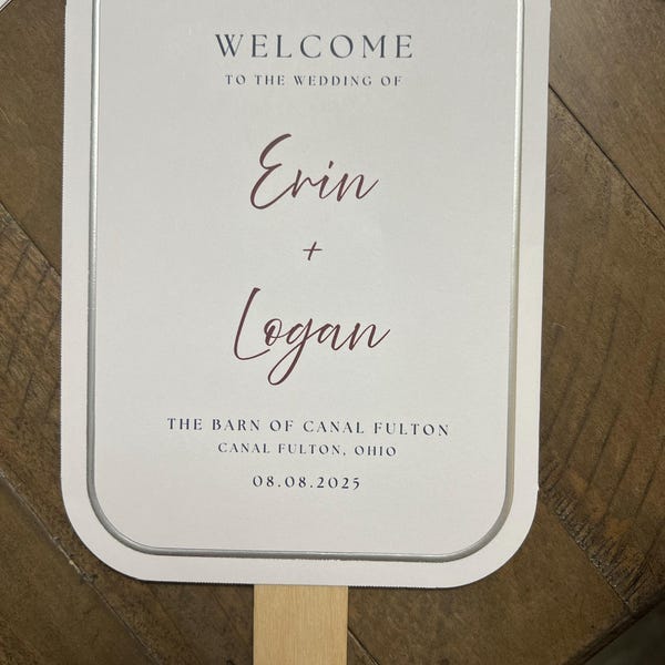 Custom Wedding Fan Template | Wedding Fan Program | Wedding Guest ...