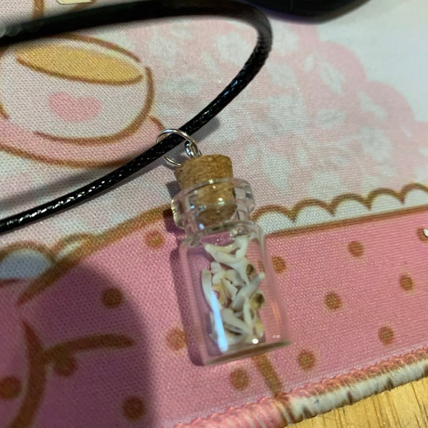 DIY Glass Bottle Necklace Sets - Fillable Empty Mini Wishing Jar Glass ...