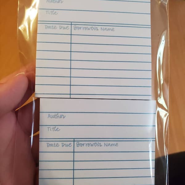 Library Card Sticky Notes - Reading Sticky Notes - Bookworm Gift ...